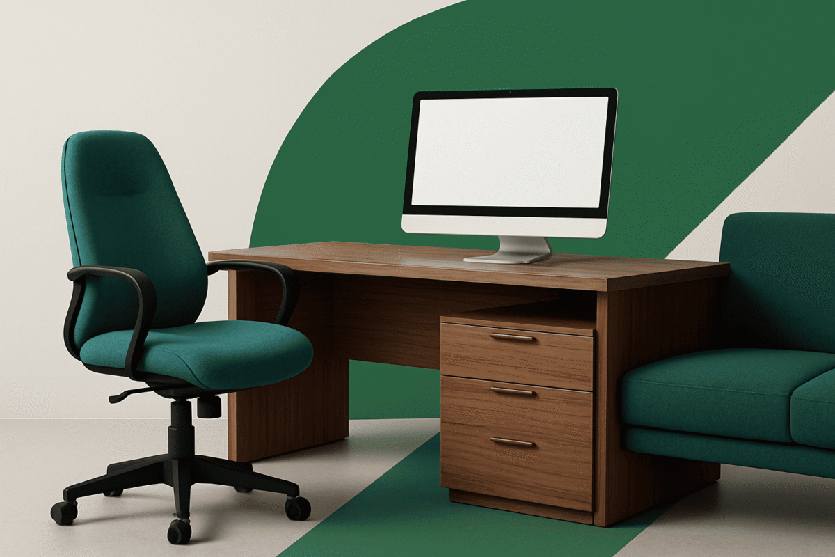 Single Office Workstation – 1.2M Desk with Divider & Storage