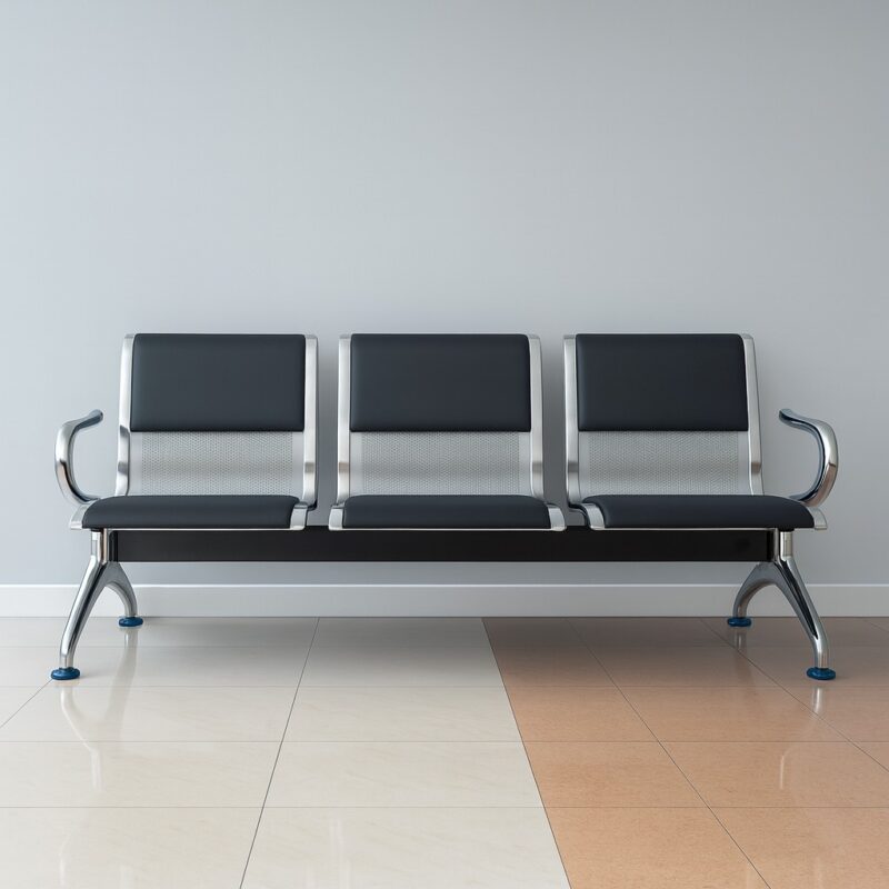 3-Seater Metallic Waiting Bench - Executive Furniture Kenya